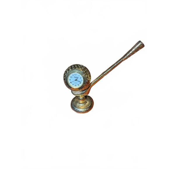 Elgin | Other | Vintage Elgin Golf Theme Desk Clock | Poshmark